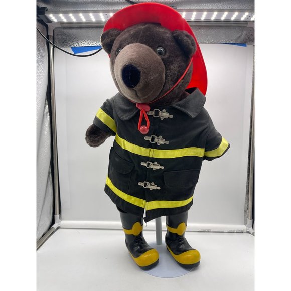 Toys | Firefighter Fireman Teddy Bear In Full Gear W Stand 19 Inch ...